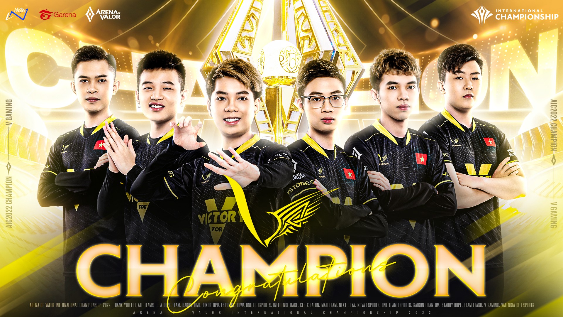 Arena of Valor International Championship (AIC) 2022 Crowns V Gaming as ...