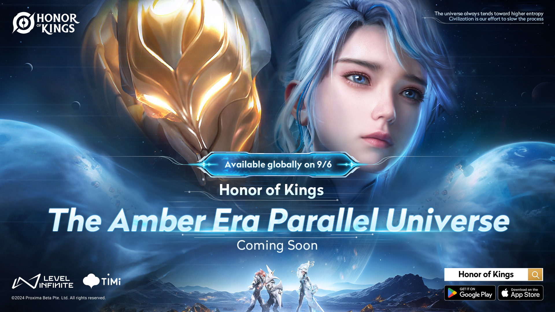Honor of Kings launches sci-fi skins with 'The Amber Era' and new hero Liu Bang - Level Infinite